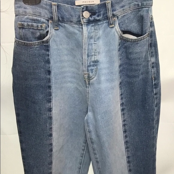 PacSun | Jeans | Womens Pacsun Color Block 2 Panel High Rise Straight ...